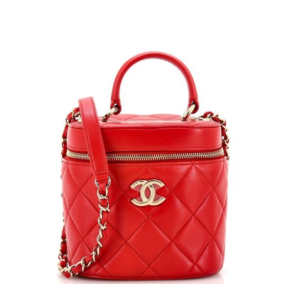 CHANEL | Bags | Chanel Trendy Cc Top Handle Vanity Case Quilted ...